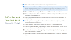 300+ ChatGPT Prompts 2023 (#dungcaxinh) - Notion Template