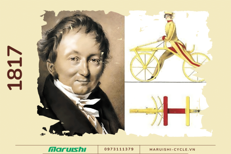 Cha đẻ của xe đạp - Karl Drais (1785 - 1851)